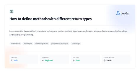 How To Define Methods With Different Return Types Labex