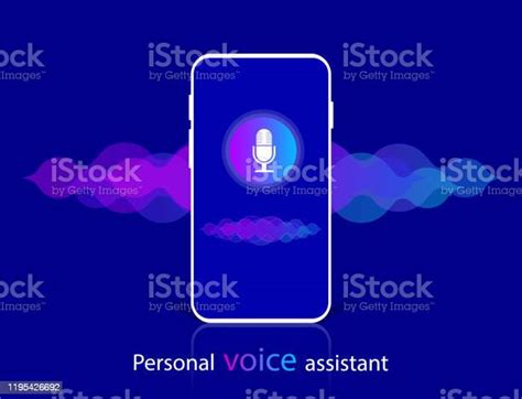 음성 인식 및 개인 비서 음파 마이크 아이콘 전화응용 프로그램입니다 음성에 대한 스톡 벡터 아트 및 기타 이미지 음성 개념 개성 개념 Istock