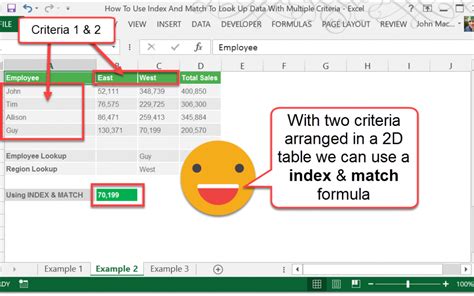 Example 002 How To Use Index And Match To Look Up Data With Multiple Criteria How To Excel