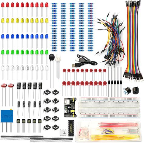 Dafurui Electronics Component Kit，37 Values Total 480 Pcs Electronic Component