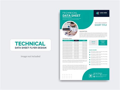 Premium Vector Technical Data Or Product Sheet Template Design
