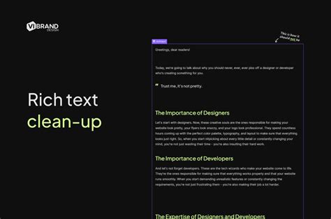 Rich Text Clean Up Webflow
