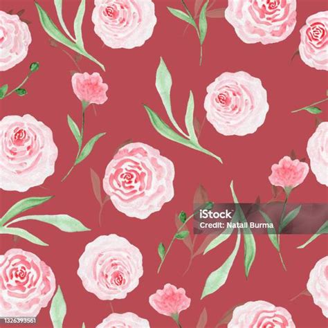 꽃과 잎이 있는 매끄러운 패턴 손으로 그린 벽지 또는 직물에 대한 꽃 패턴 꽃과 잎 텍스처 배경 0명에 대한 스톡 벡터 아트 및 기타 이미지 Istock