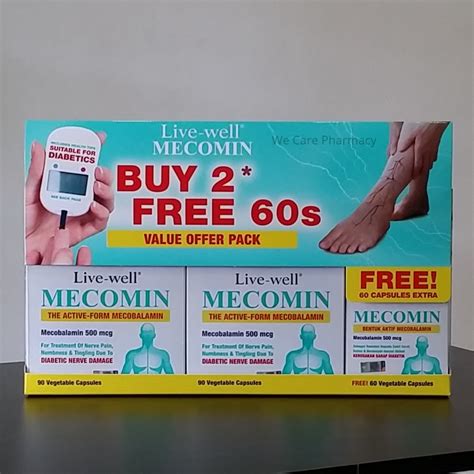Live Well Mecomin 500mcg Vegetable Capsules [exp5 2026] Shopee Malaysia