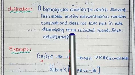 Fractional Order Reaction Pseudo First Order Reaction Types Of