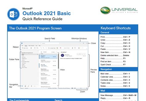 Outlook Quick Start Guides Universal Solutions 4 Business