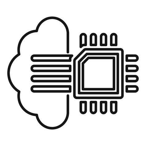 Cloud Computing Data Transferring To Microchip Icon 49779338 Vector Art