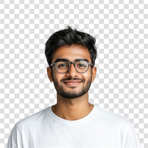 Smiling Man Wearing Glasses Premium Ai Generated Image
