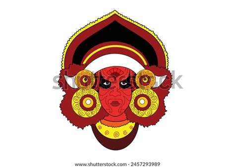 Theyyam Vector Illustration On Whiteboard Stock Vector Royalty Free