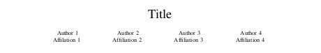 positioning - Align author blocks - TeX - LaTeX Stack Exchange