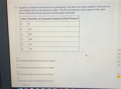 solved 14 suppose a computer manufacturer is producing in