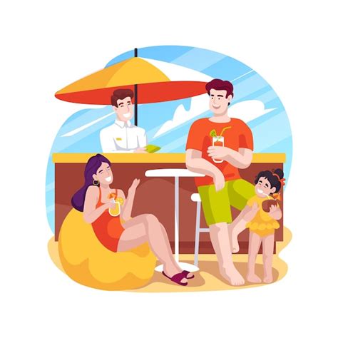 Beach Bar Isolated Cartoon Vector Illustration Premium Vector