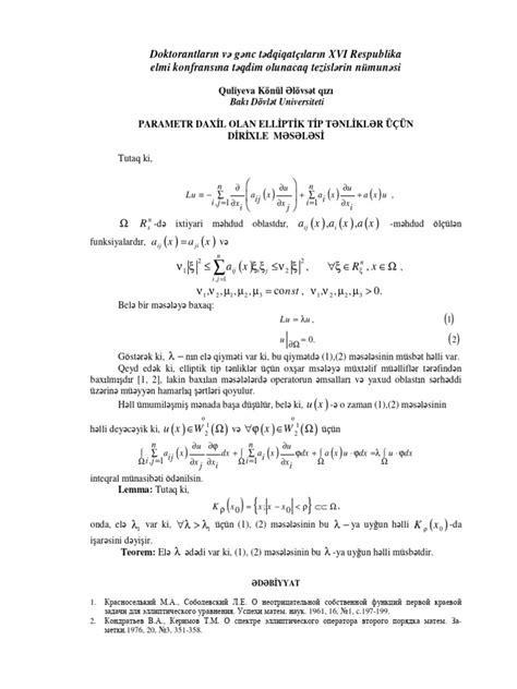Xvi Tezis Numunesi Pdf