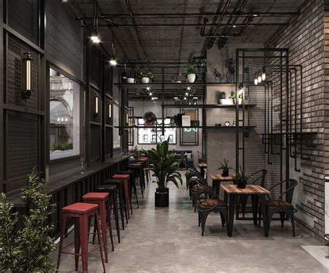 Industrial Restaurant Task Cafe On Behance Industrial Restaurant Restaurant Design Cafe