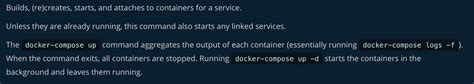 Docker Compose Up与docker Compose Up D Csdn博客