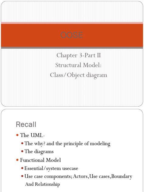 Oose Chapter 3 Part Ii Structural Modeling Pdf Class Computer Programming