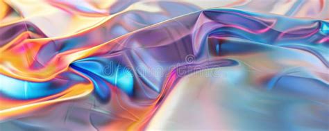 Abstract Iridescent Background Design 3d Render Featuring A Smooth