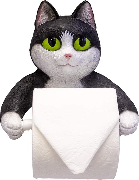 Dwk Black And White Cat Toilet Paper Holder 8
