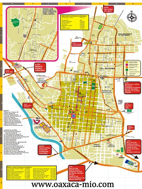 Mapa De Oaxaca Mapa Turístico Mapas