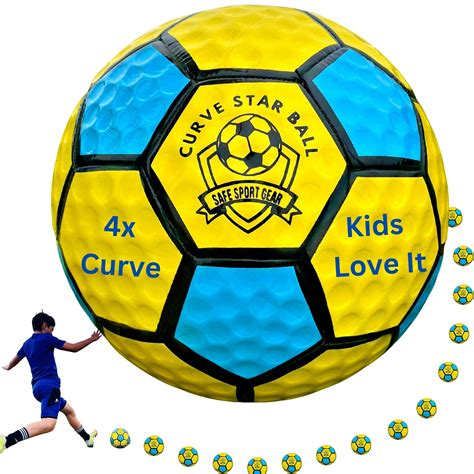 Curve Star Swerve Soccer Ball Safe Sport Gear
