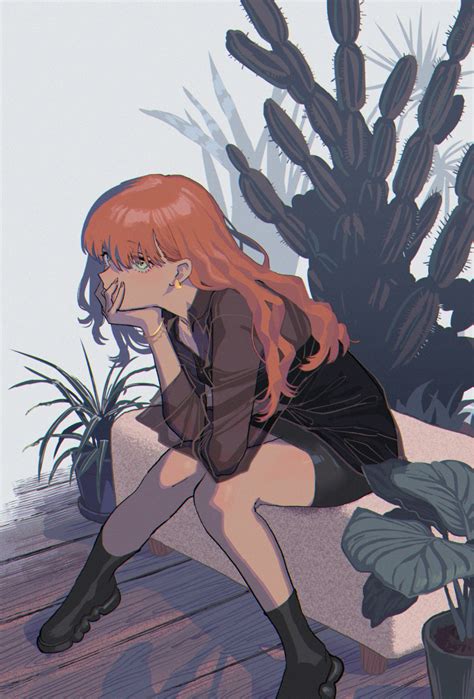 Safebooru 1girl Black Dress Black Footwear Black Shirt Blue Eyes