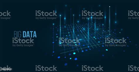 Big Data Background Social Network Concept With Connected Lines And Dots Stock Illustration
