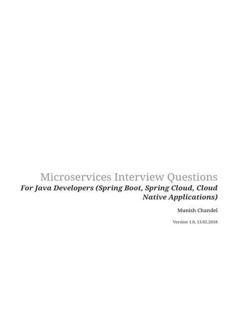 Cracking Microservices Interviews V11 Pdf Component Based Software Engineering Class