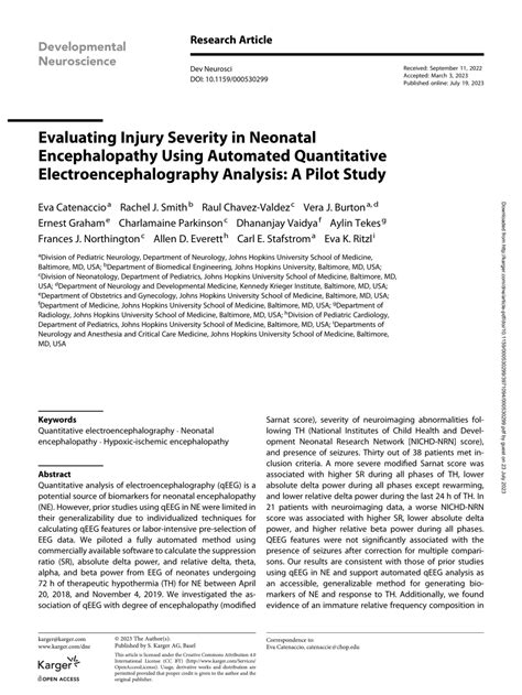 Pdf Evaluating Injury Severity In Neonatal Encephalopathy Using