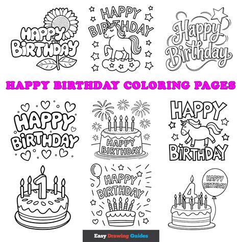 Happy Birthday Bubble Letters Coloring Pages Sketch Coloring Page