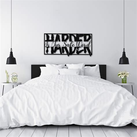 Naughty Sign Sex Room Sign Metal Harder Is Our Safe Word Above Bed Decor Spouse T Naughty