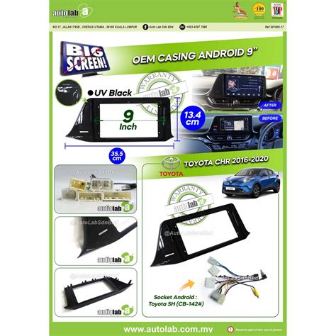 Big Screen Casing Android Toyota Chr 2018 2019 9inch Shopee