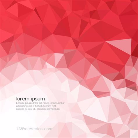 Polygonal Triangular Red Background Design