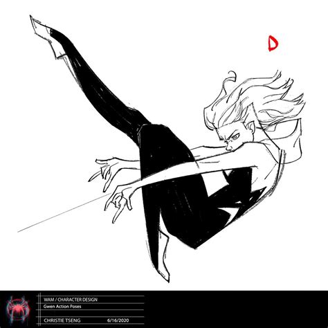 Gwen Stacy Concept Art For Spider Man Across The Spider Verse By