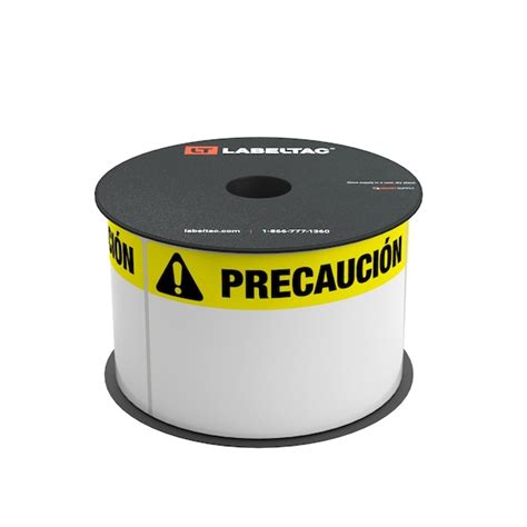 Labeltac Labeltac 4 And Pro Model Precaucion Caution Die Cut Label Roll 3in X 5in 200 Labels