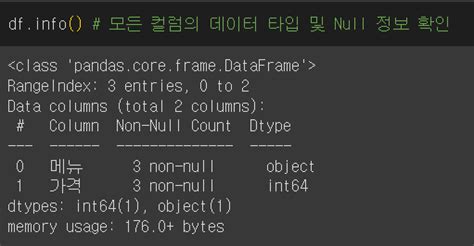 Pandas의 기초1 데이터 확인 Neatynuts 기술 스토리