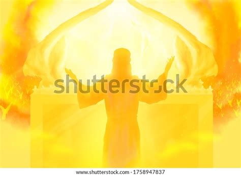 Depiction Jesus Intercessor Son Man High Stock Illustration 1758947837