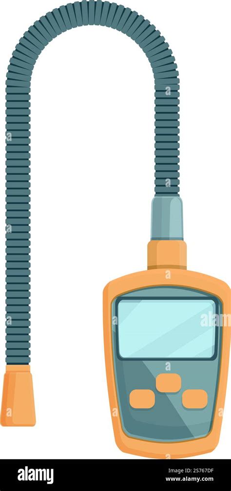 Engineer Gas Detector Icon Cartoon Vector Meter Monitor Digital