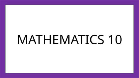 Decile Powerpoint In Grade 10 First Quarter Pptx