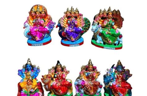 Saptha Matha Set 10 Inch Clay Navarathri Golu Dolls Online Shopping Jj Modern Designs