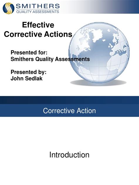 Effective Corrective Actions Pdf Audit Business