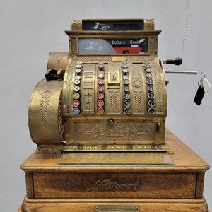Antique National Cash Register Co Model 422x With Paper Receipt Ink
