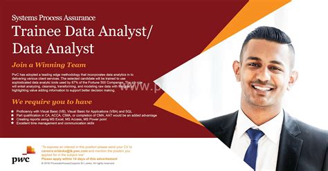 Trainee Data Analyst Data Analyst At Pwc