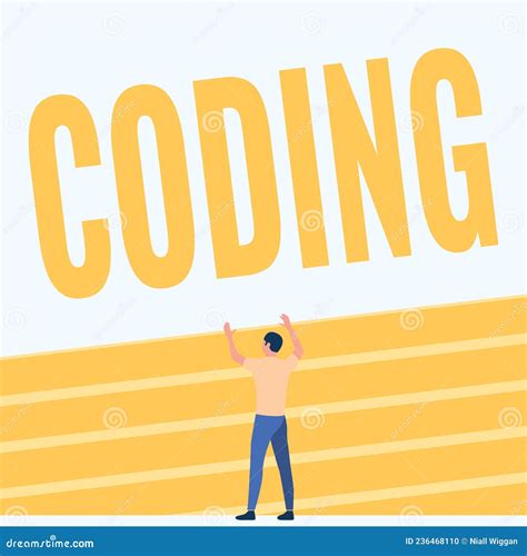 Text Showing Inspiration Coding Concept Meaning Assigning Code To