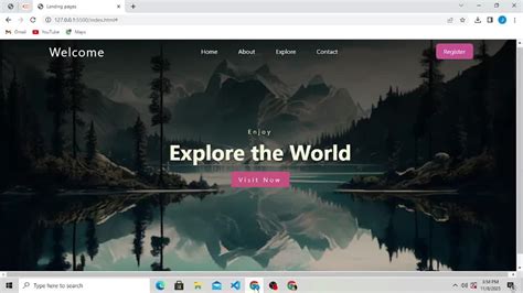 my landing page with html and css janani j posted on the topic linkedin