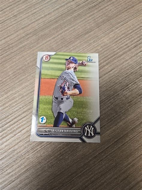 2022 Bowman Draft 1st Edition Trystan Vrieling Bd 44 Yankees Ebay