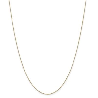 Real 14kt Yellow Gold 24 Inch Carded 5mm Box Link With Spring Ring