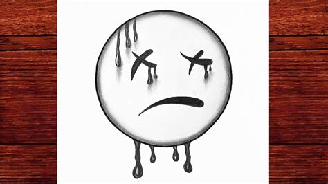 Üzgün Yüz Emojisi Nasıl çizilir Üzgün Surat Emojisi çizimi Yeni Başlayanlar Için Kolay çizim