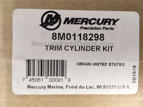Mercury Verado Trim Cylinder Kit 8m0118298 Ss 896156a01 New Oem Ebay