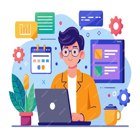 Web Developer Vector Design Premium Ai Generated Vector