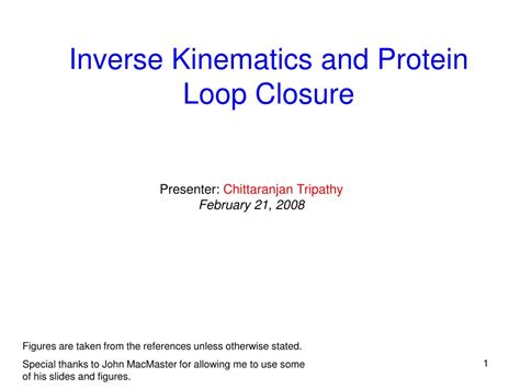 PPT Inverse Kinematics And Protein Loop Closure PowerPoint Presentation ID